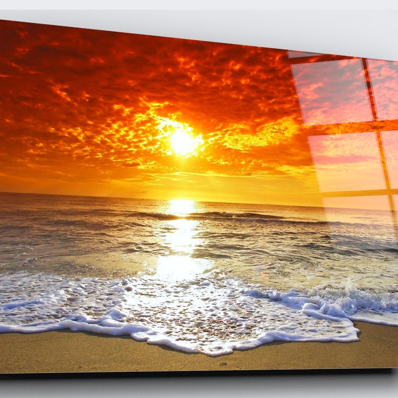 Glass Sunset Ocean - Etsy