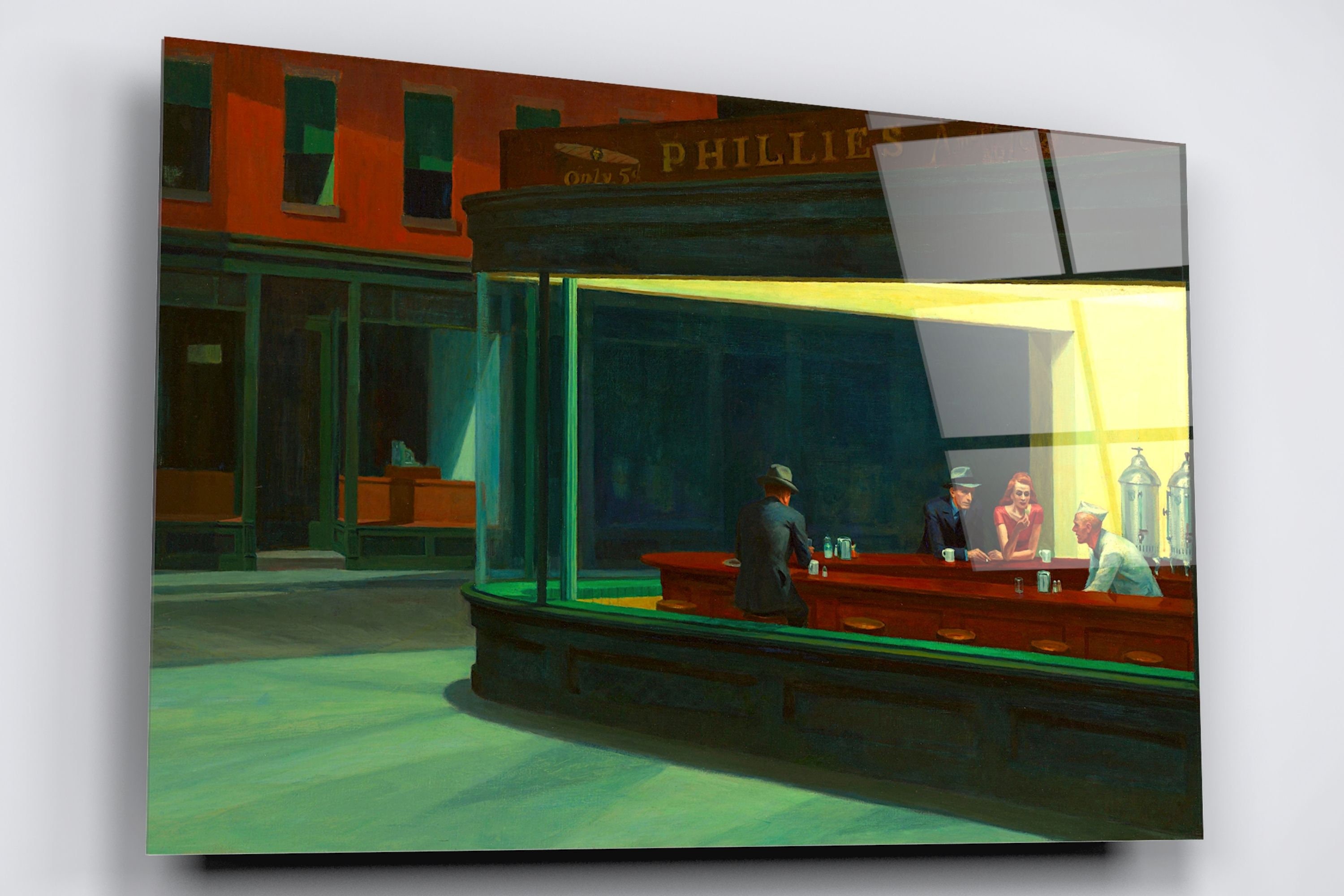Edward Hopper Nighthawks Acrylic Glass Wall Art High Gloss | Etsy