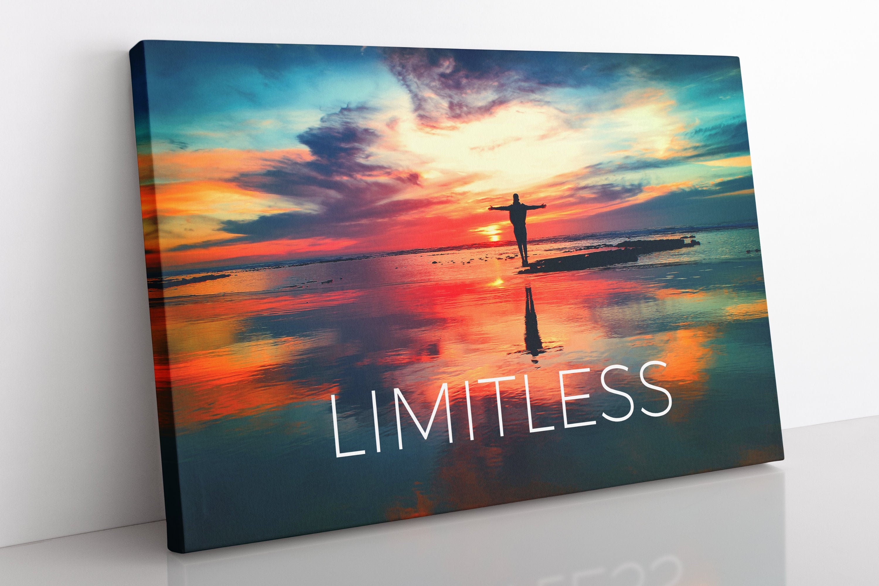Limitless Inspirational Quotes Canvas Wall Art Large Framed - Etsy