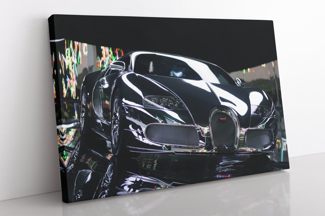 Bugatti Veyron Supercar Canvas Print: Framed Wall Art - Etsy