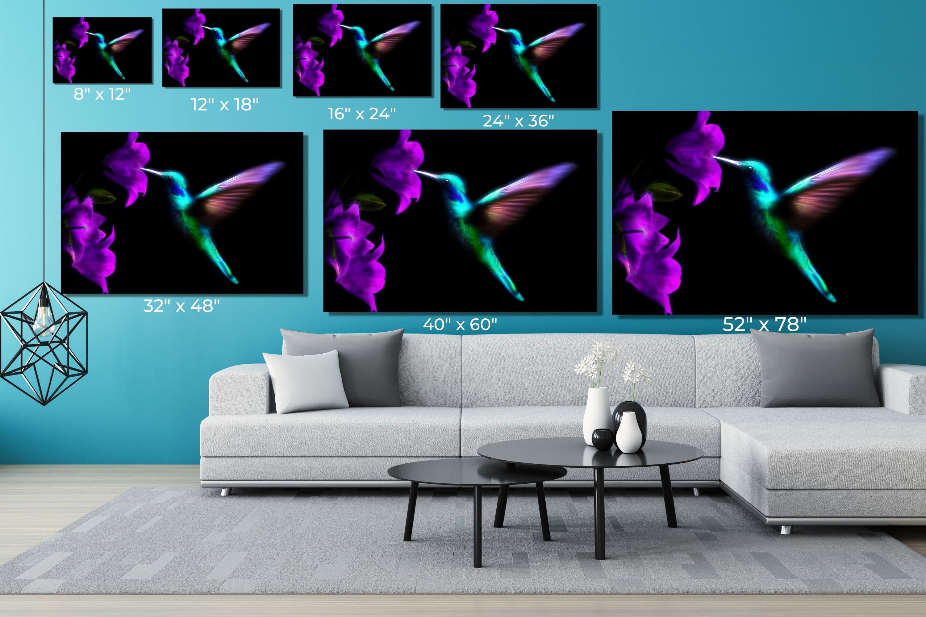 Hummingbird Fractal Acrylic Glass Wall Art Large High Gloss | Etsy