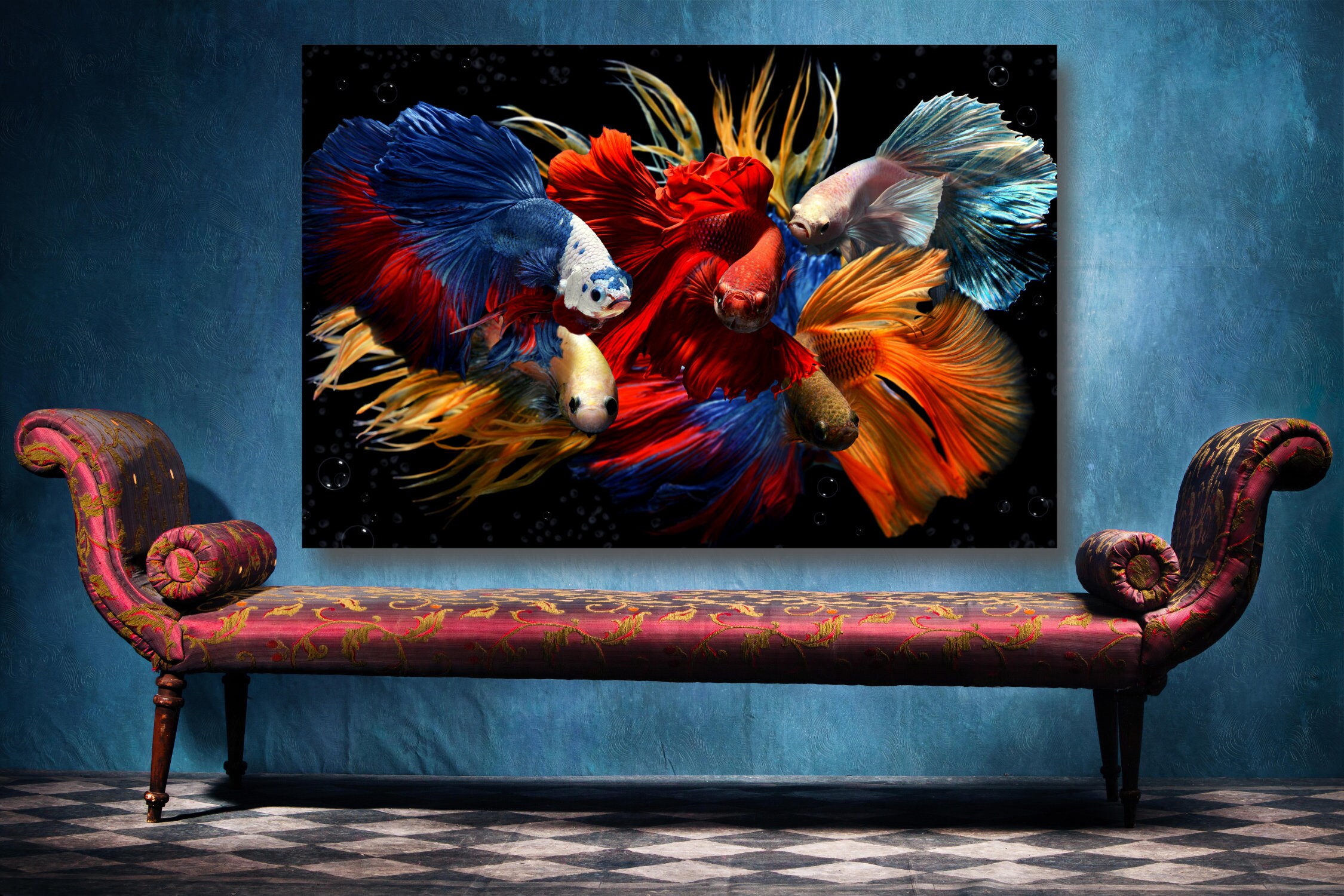 Betta Fish Acrylic Glass Wall Art Large High Gloss Home Decor - Etsy