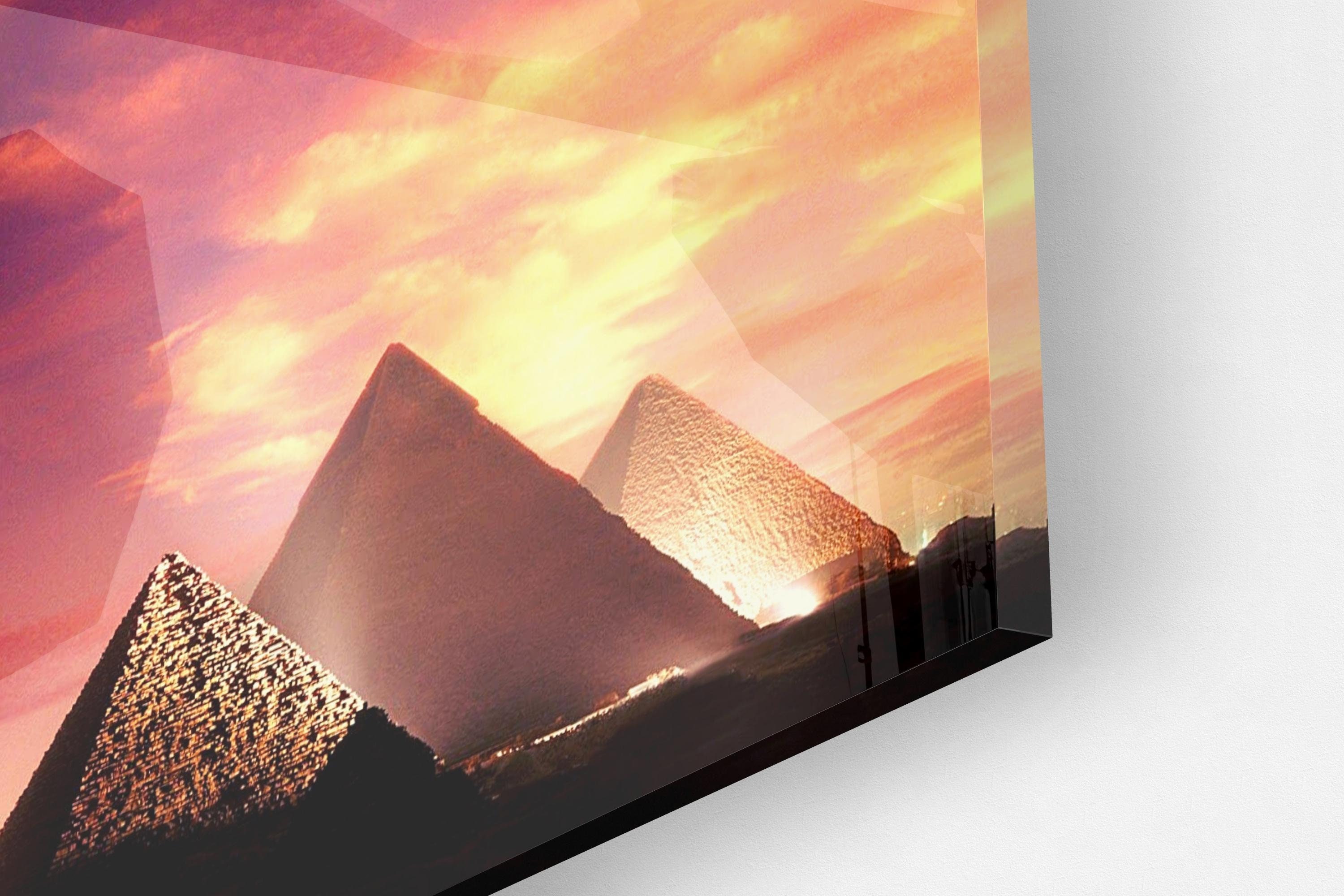 Egyptian Pyramids Acrylic Glass Wall Art Large High Gloss - Etsy
