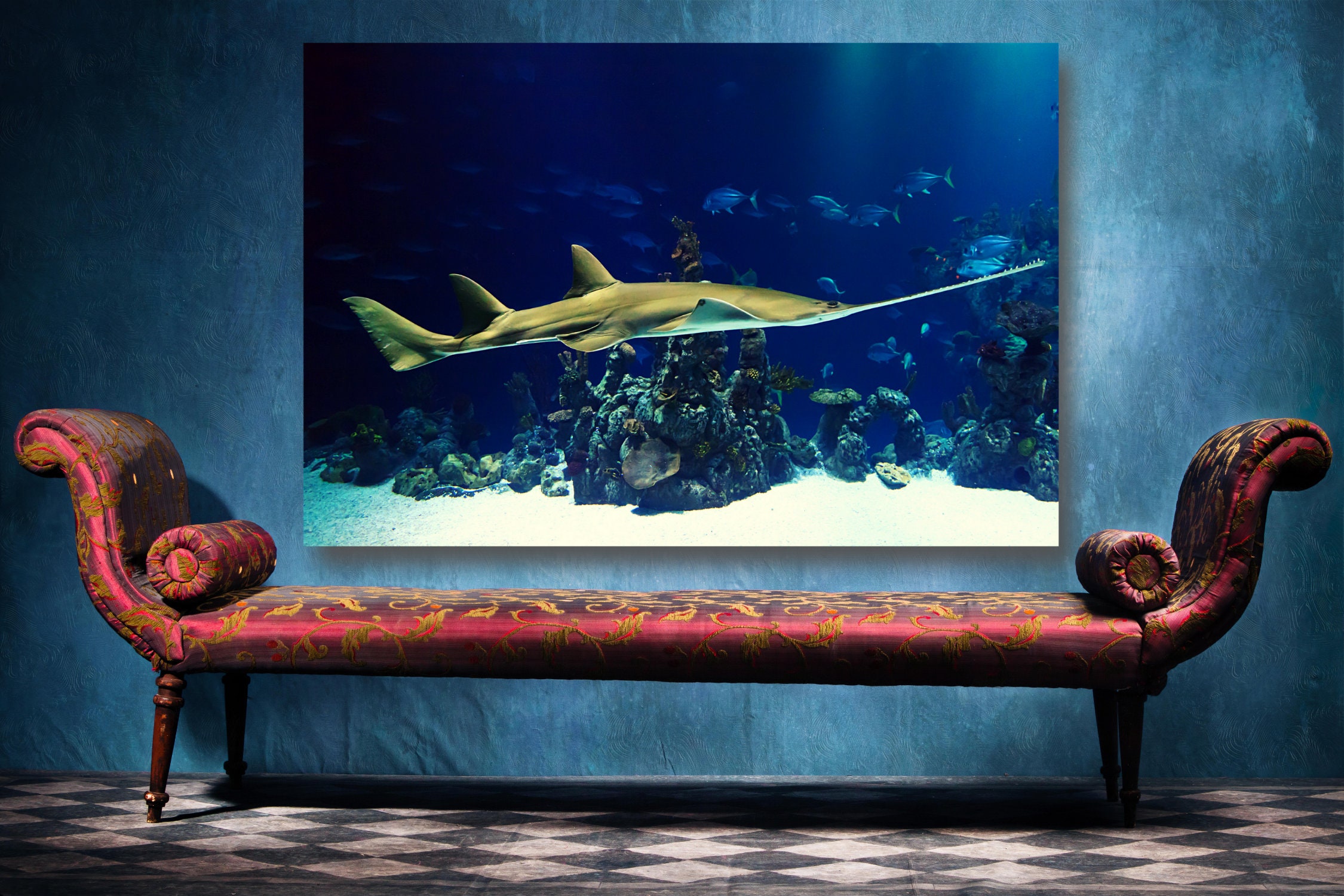 Carpenter Shark Canvas Wall Art Large Framed Sawfish Animal - Etsy UK
