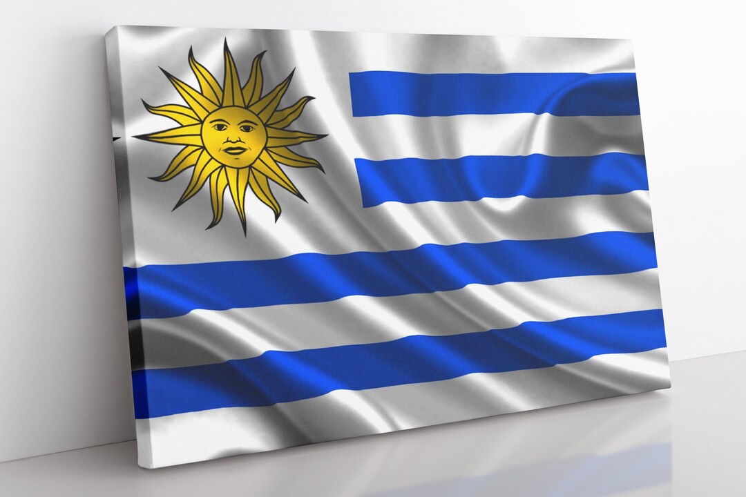 Uruguay Flag Canvas Wall Art, Uruguayan Flag Print Home Decor Wall Art ...