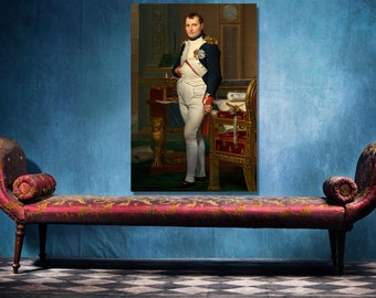 Jacques-louis David: the Emperor Napoleon in His Study at the Tuileries ...
