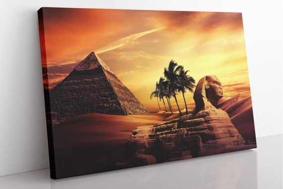 Great Sphinx of Giza and Pyramids Canvas Wall Art Large - Etsy