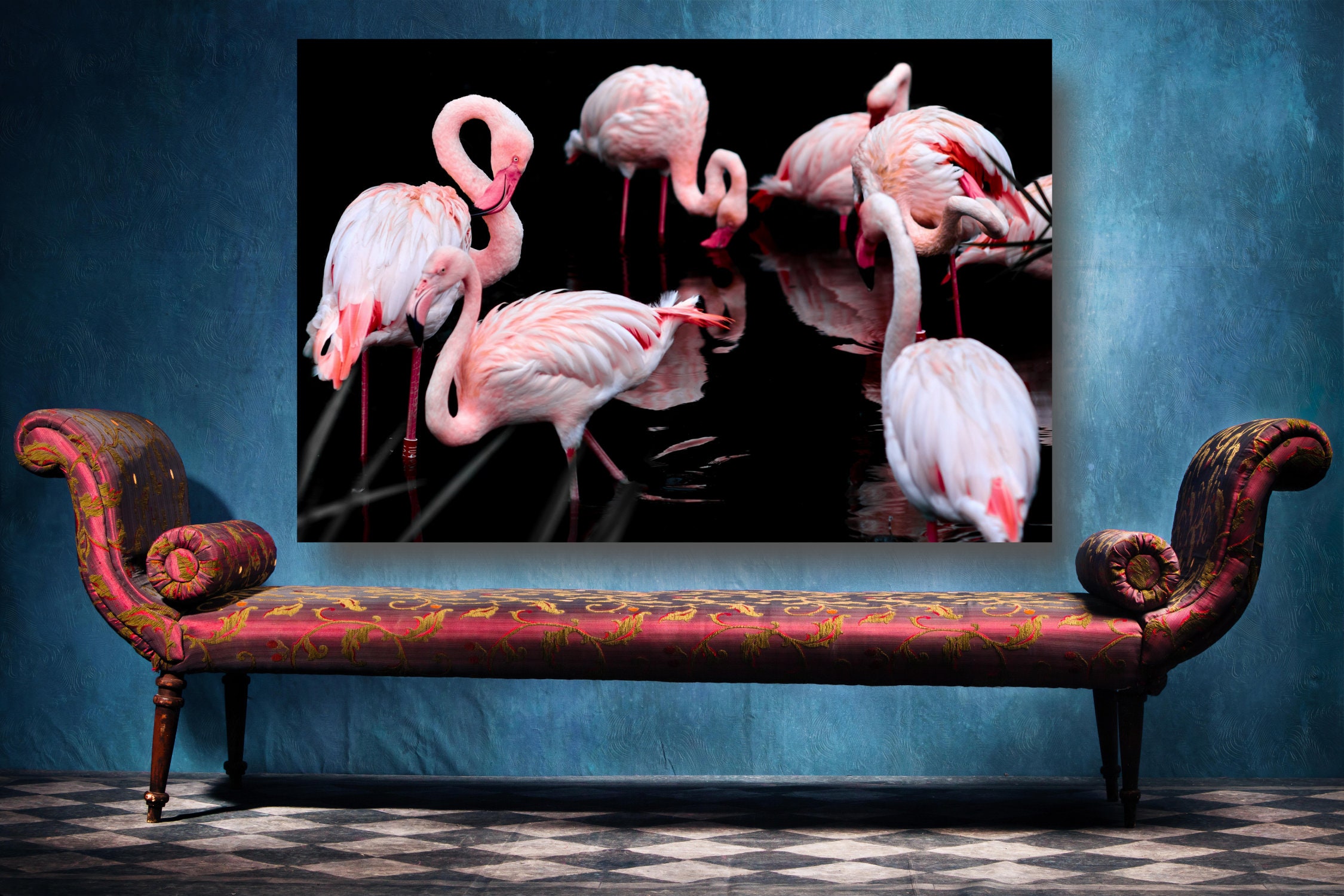 Flamingo Canvas Print: Large Framed Bird Wall Art - Etsy
