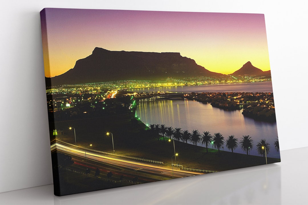 Table Mountain Cape Town Canvas Print: South Africa Wall Art - Etsy