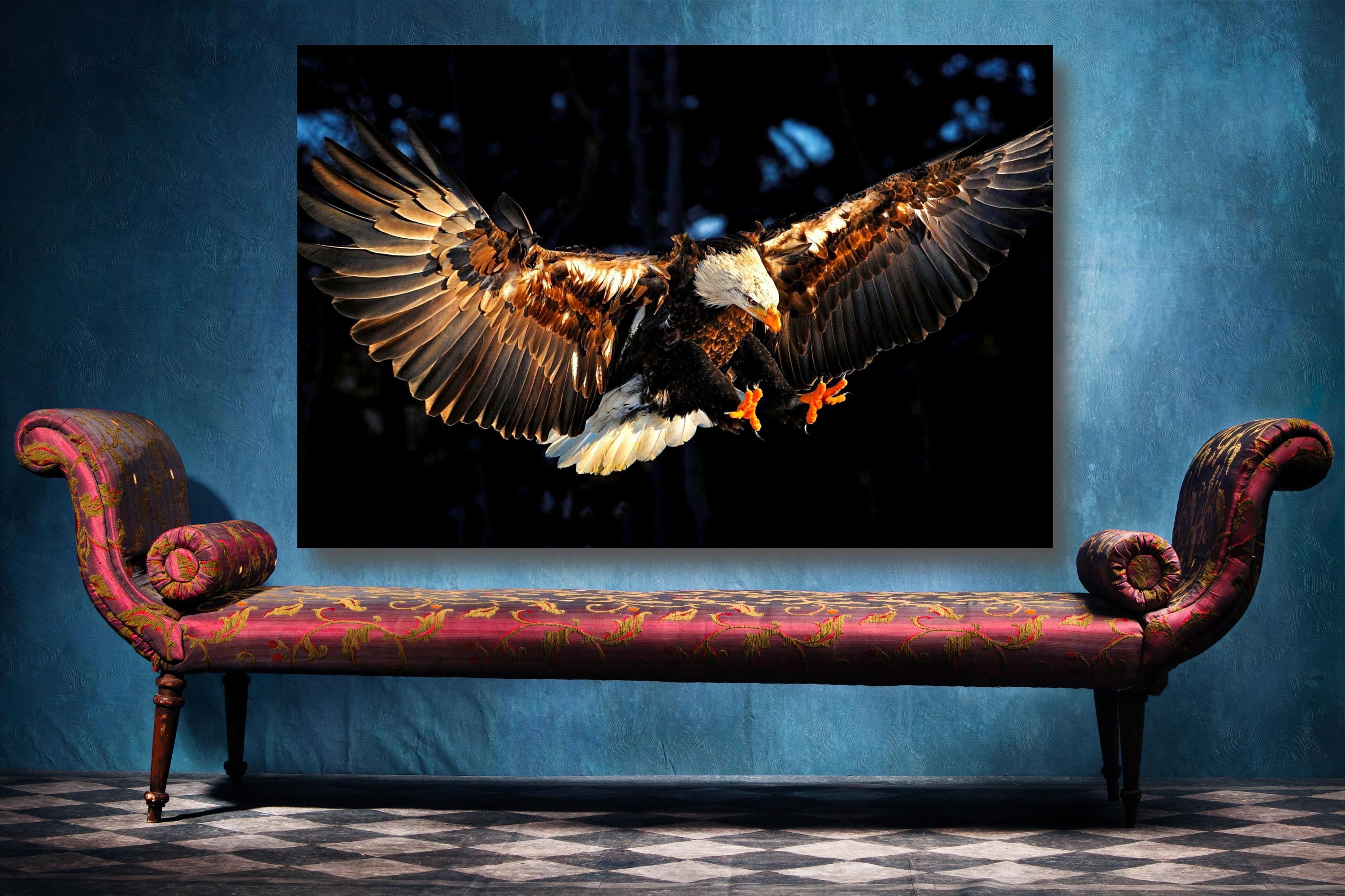Eagle Canvas Wall Art Large Framed Eagle Print Home Decor - Etsy