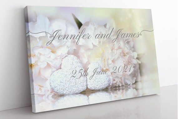Personalised Wedding Gift Canvas Print Home Decor Wall Art | Etsy