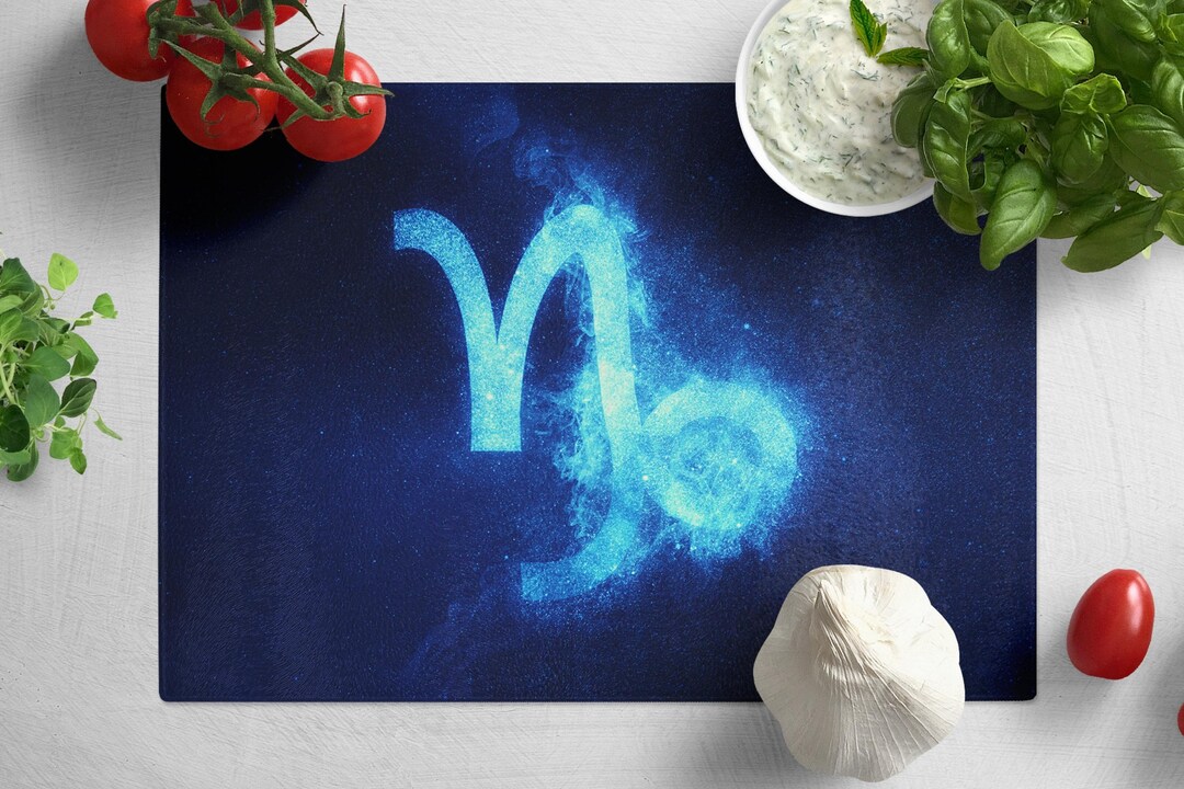 Capricorn Zodiac Tempered Glass Cutting Board, Housewarming Gift - Etsy