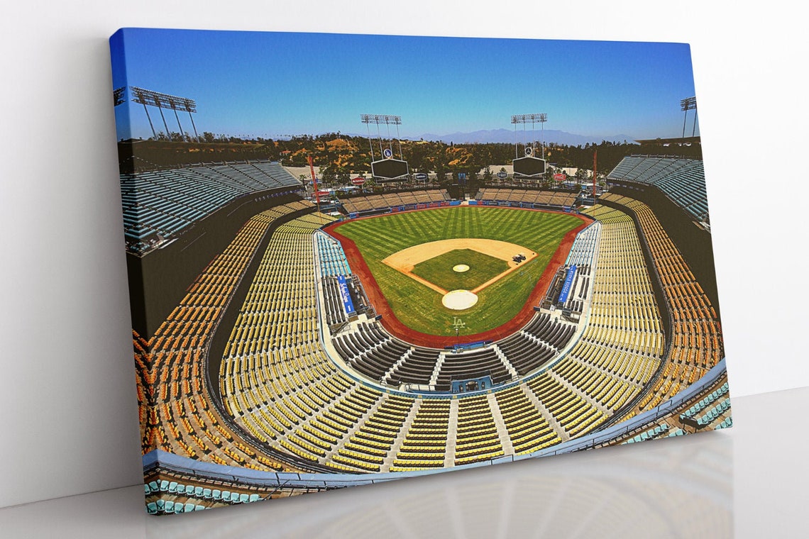 Los Angeles Dodgers Baseball Stadium Canvas Wall Art Large - Etsy