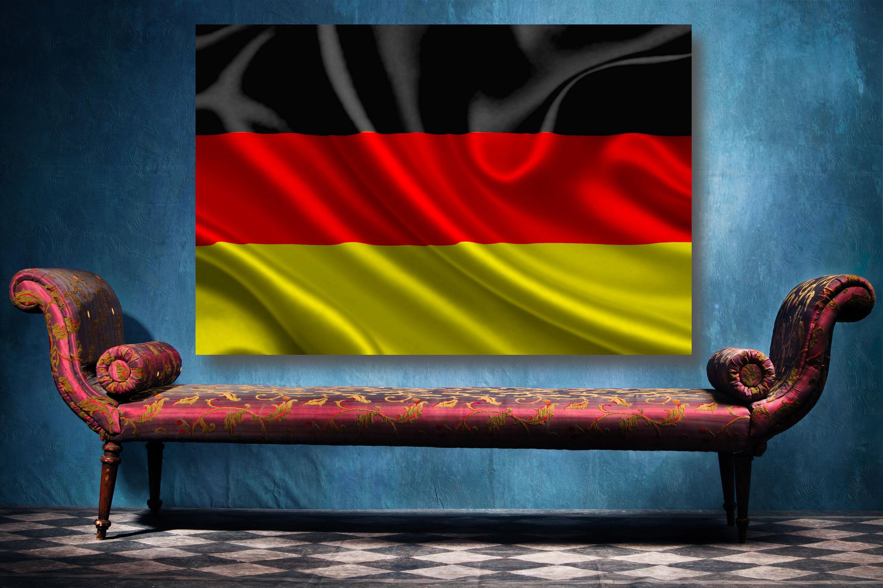 Germany Flag Canvas Wall Art German Flag Print Home Decor | Etsy