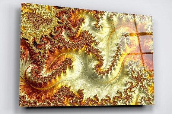 Abstract Art Acrylic Glass Wall Art Large High Gloss Boho Etsy