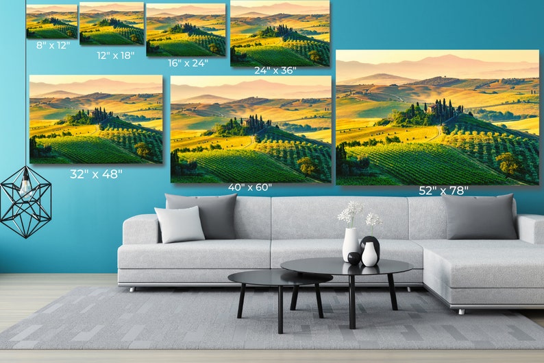 Tuscany Landscape Acrylic Glass Wall Art: Italian Home Decor - Etsy