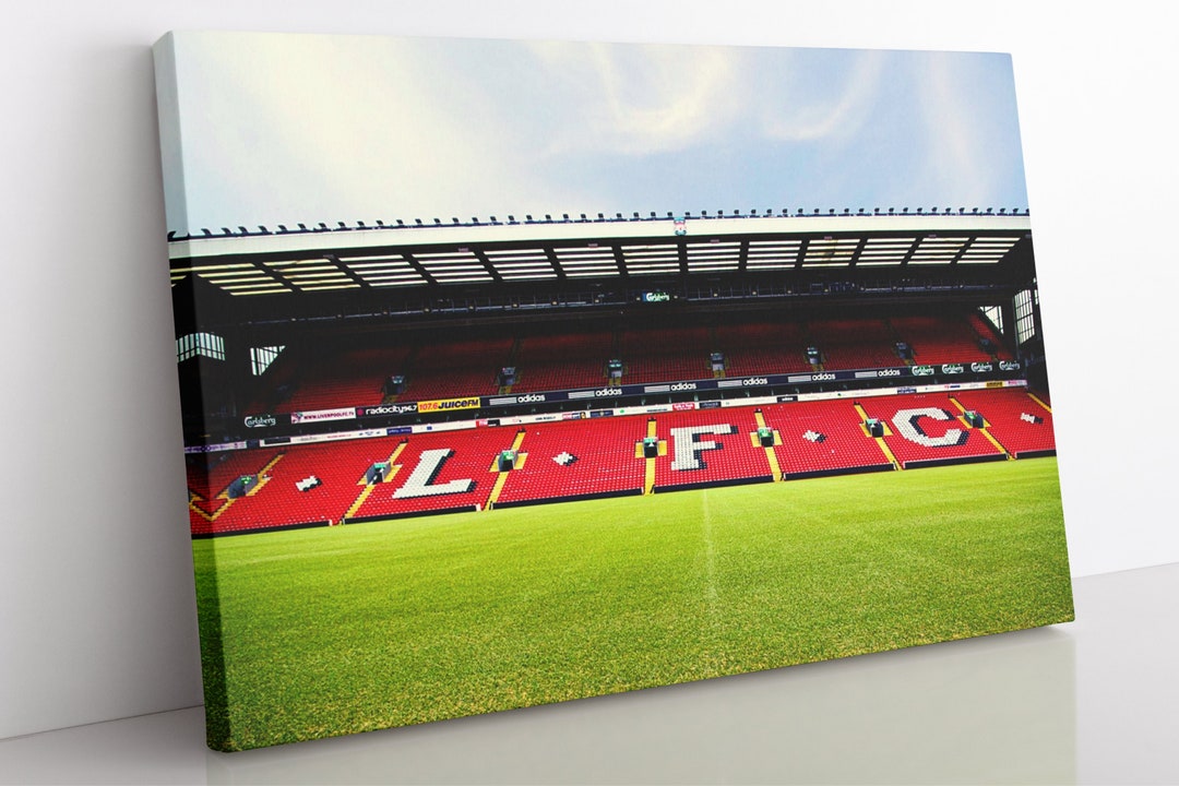 Liverpool Anfield Stadium Canvas Wall Art, Large Framed Football Print ...