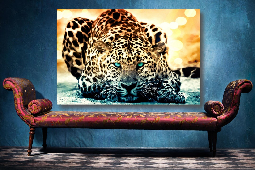 Leopard Wall Art, Large Unframed Wildcat Poster Print Home Decor Wall ...