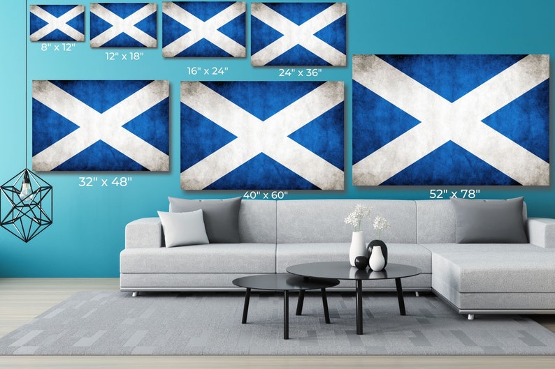 Scotland Flag Canvas Wall Art Scottish Flag Print Home Decor - Etsy UK