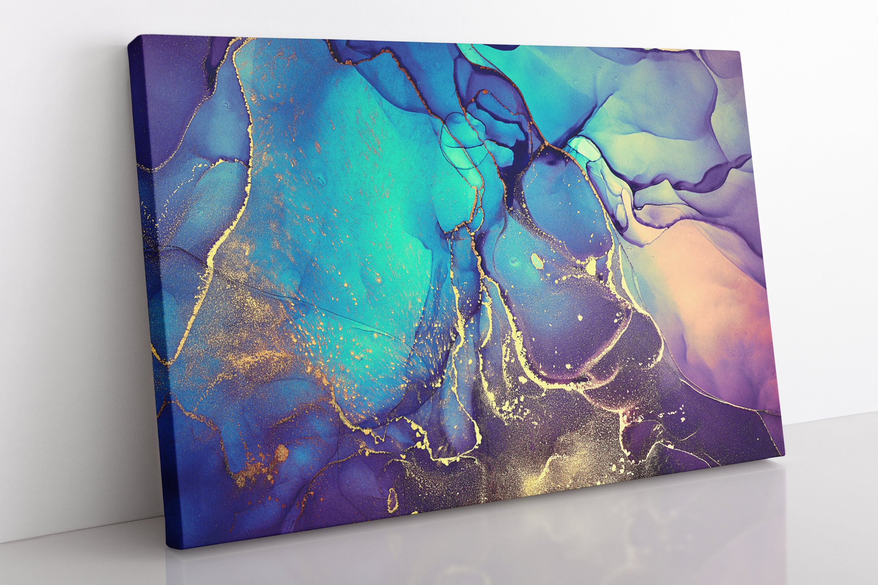 Abstract Art Marble Canvas Wall Art Alcohol Ink Home Decor - Etsy UK