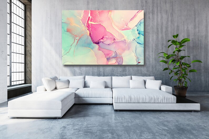 Abstract Alcohol Ink Art Print: Waterproof Aluminium Metal Wall Art ...
