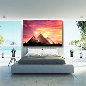 Egyptian Pyramids Acrylic Glass Wall Art: High Gloss Print, Ready to ...