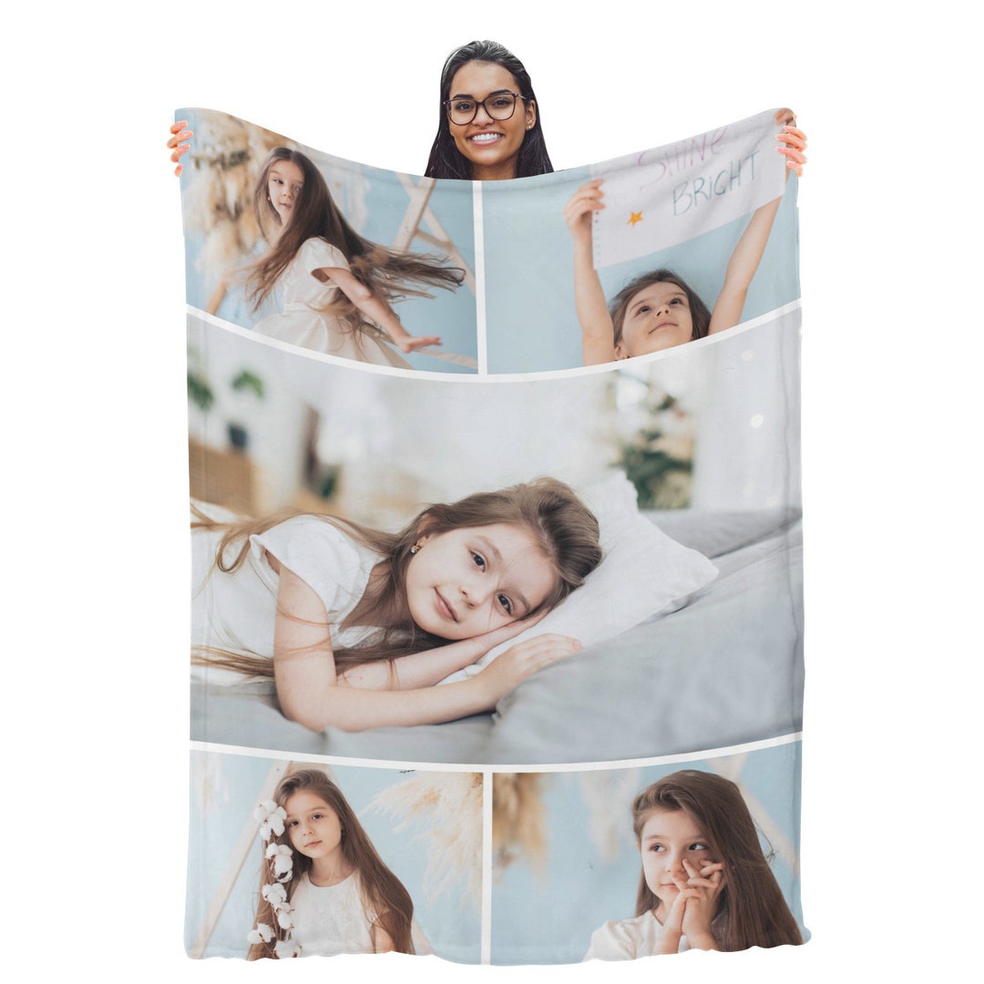 Personalized Photos Throw Blankets Pictures Collage Blankets Custom ...