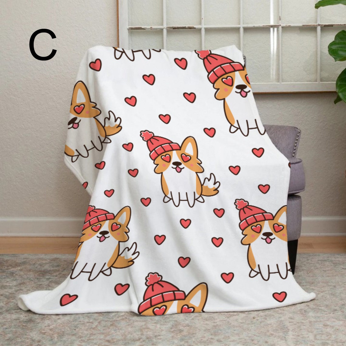 Funny Corgi Blanket Christmas Corgi Flannel Throw Blankets - Etsy