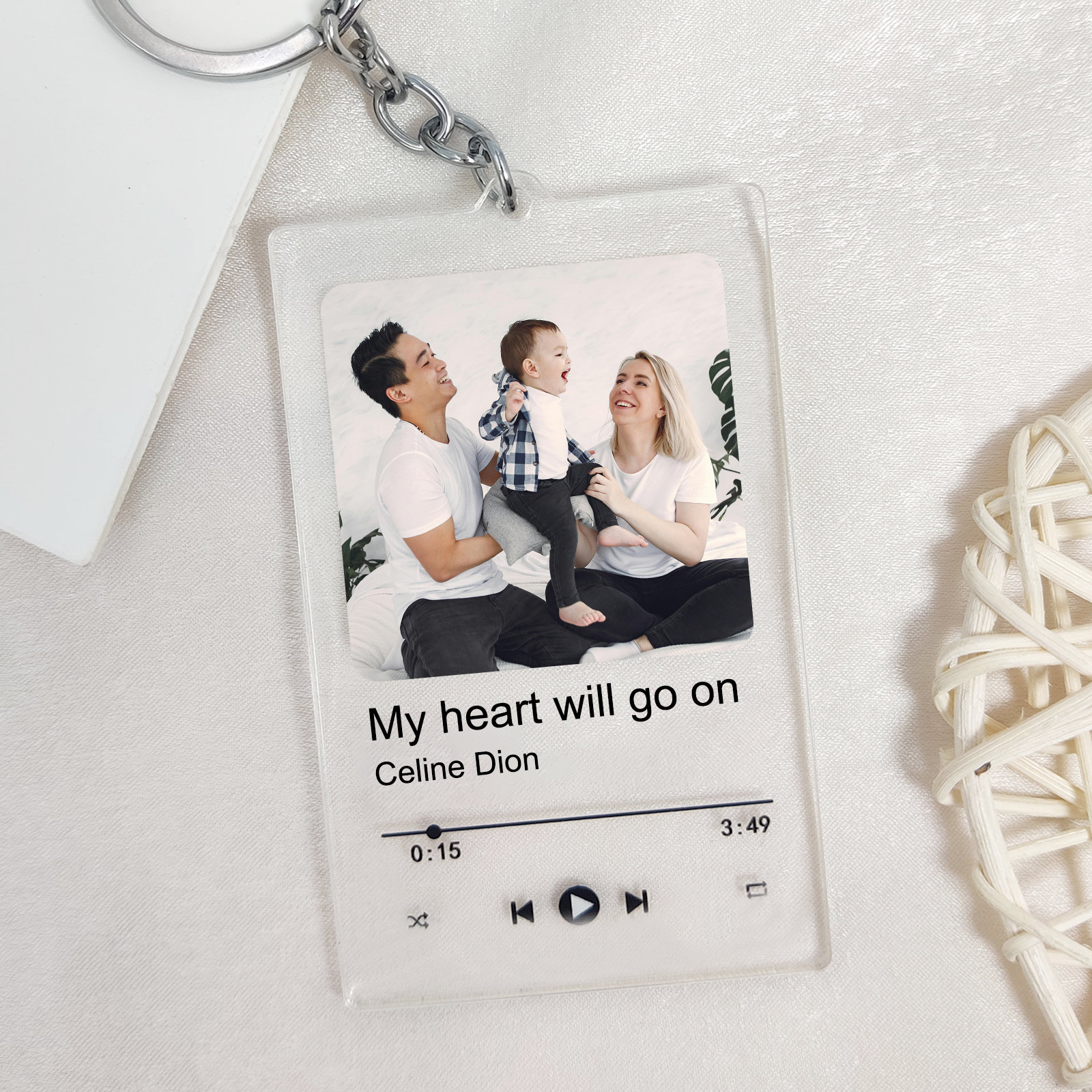 Personalized Song Keychain, Custom Photo Music Keychain, Photo Plaque ...