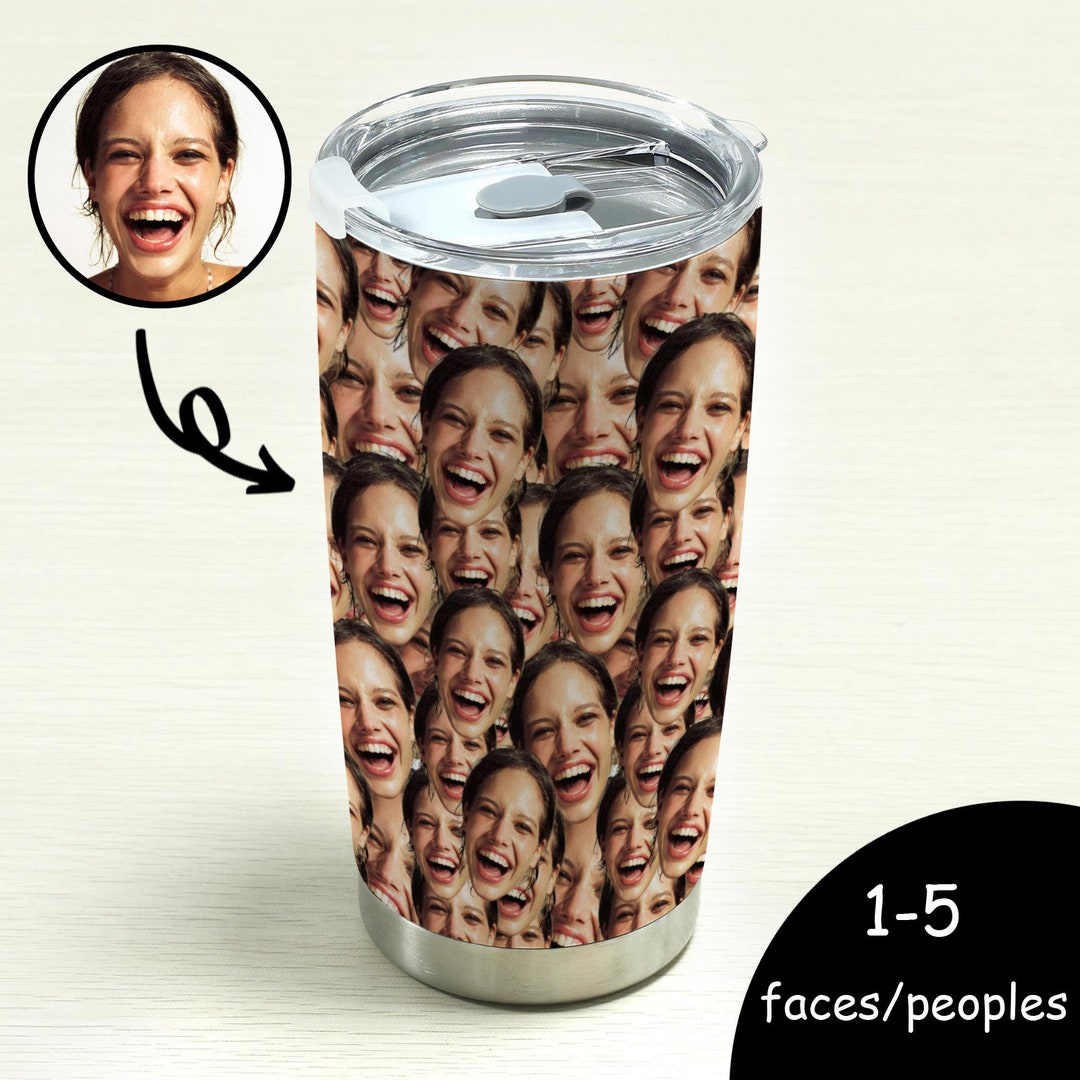 Crazy Faces Tumbler, Custom Funny Photos Coffee Mug, Personalized ...