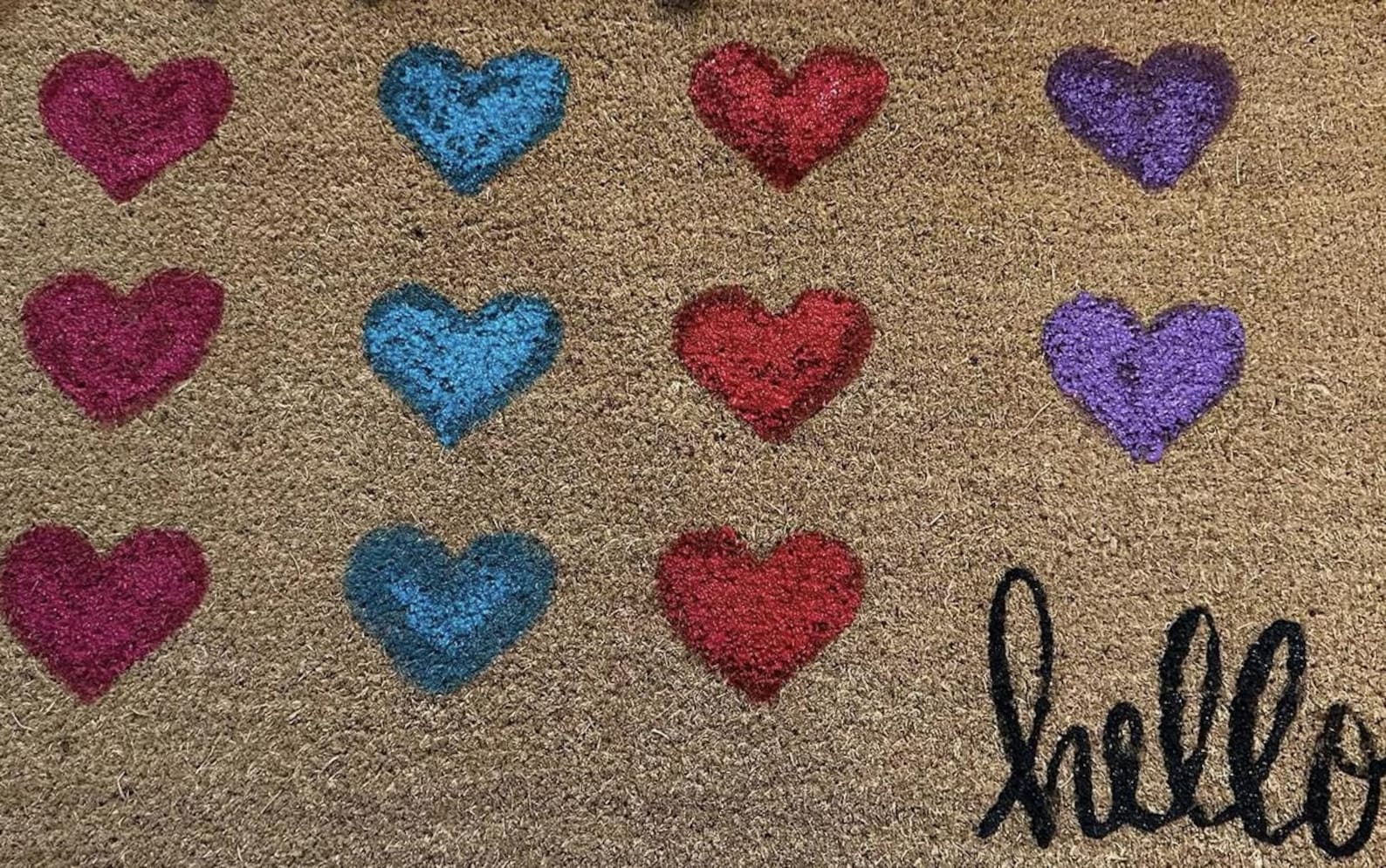 Heartfelt Hello Coir Door Mat - Etsy