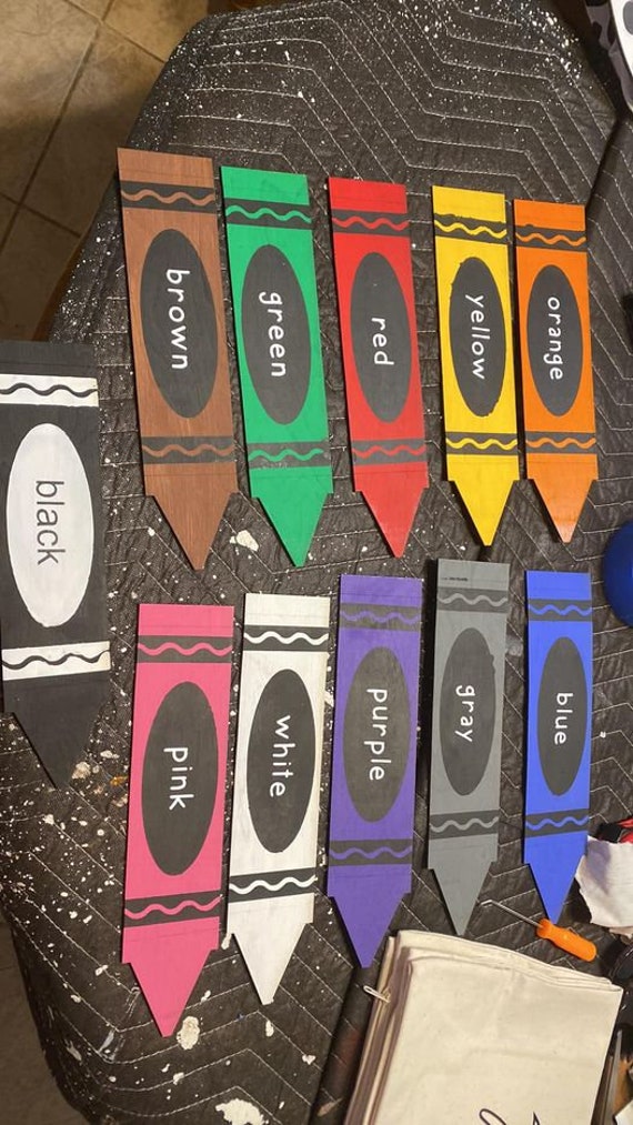 Wooden Crayon Decor - Etsy