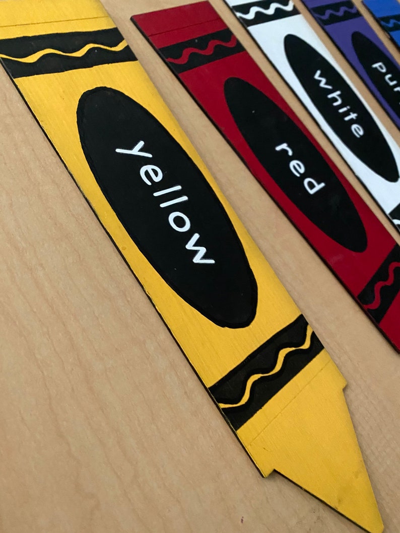 Wooden Crayon Decor - Etsy