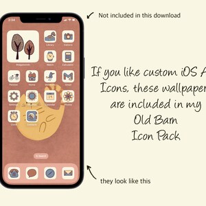 Cats iPhone Wallpaper Bundle, Hand Drawn Mobile Wallpapers, Orange Cat ...