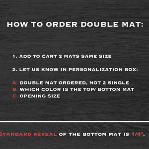 Your Picture Mat Sizes Fully Custom Matting ARCHIVAL SINGLE, Any Size ...