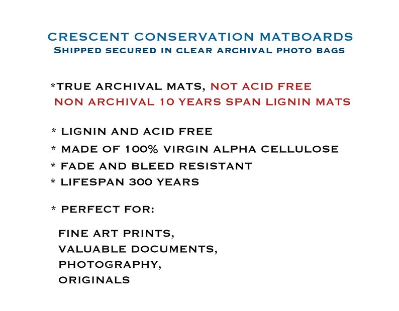 Your Picture Mat Sizes - Fully Custom Matting -ARCHIVAL - SINGLE, Any ...