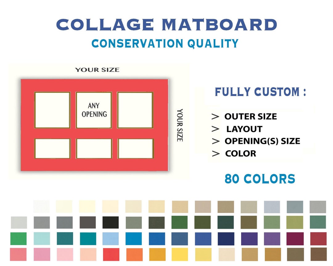 Collage Matte - Fully Custom - Archival Quality - Your Desired Layout ...
