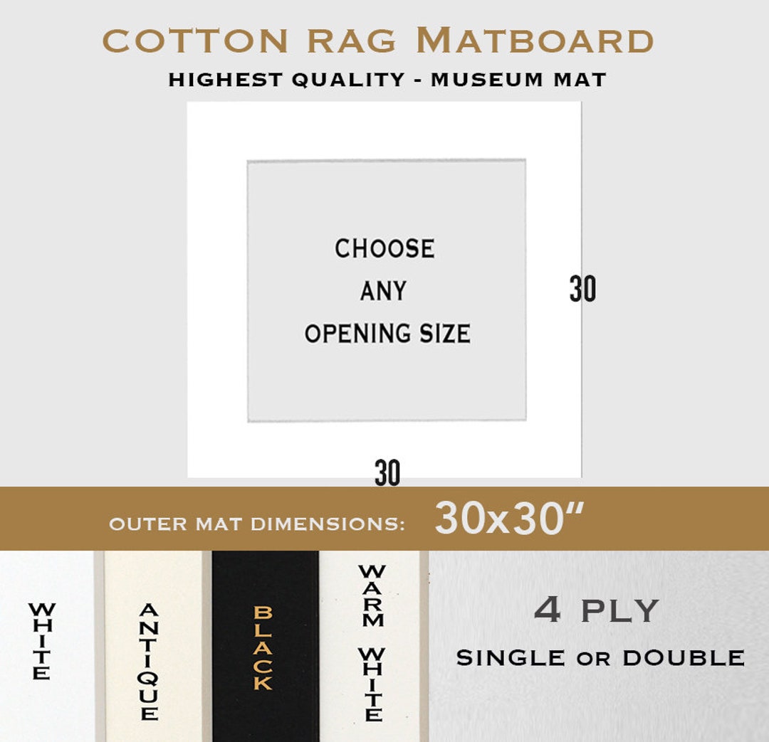 30x30 Picture Matte - Choose Your Opening, Highest Quality - Cotton ...