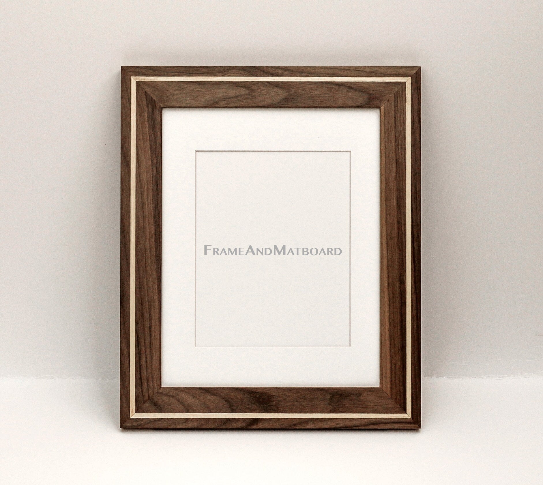 Custom Black Walnut Frame Inlay Aspen Wood Gallery Framing - Etsy
