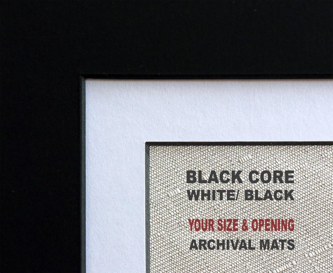 BLACK CORE Matboard , White or Black, Choose Your Opening , High ...