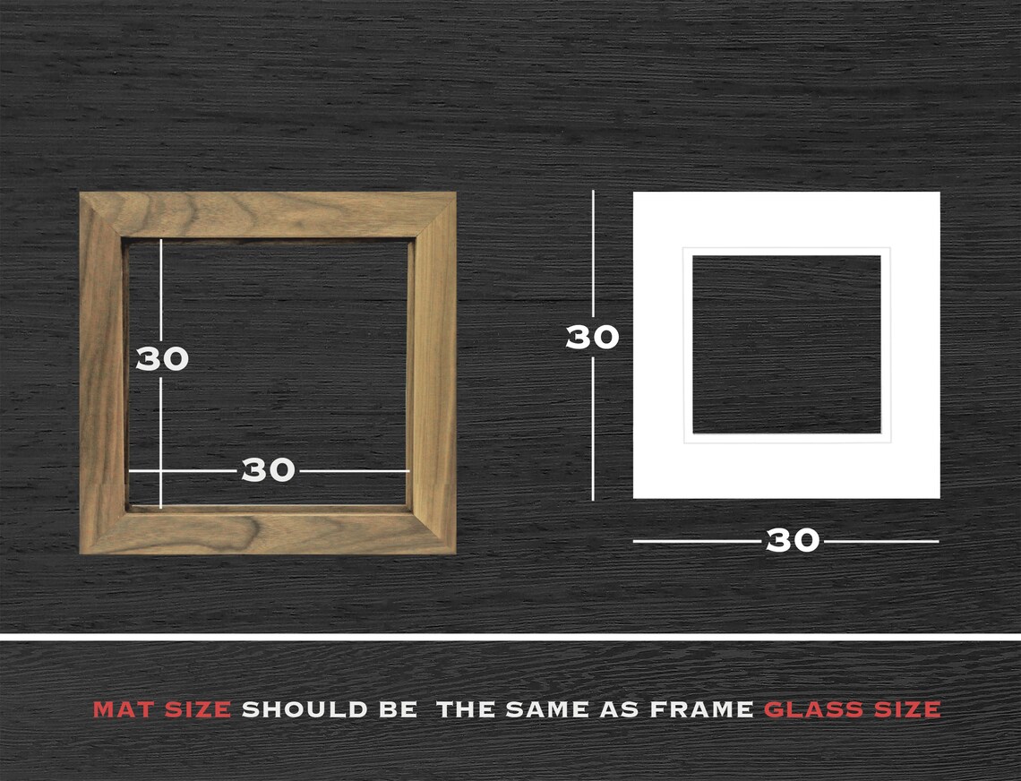 30x30 Picture Matte Choose Your Opening Highest Quality - Etsy
