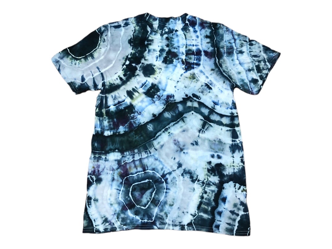 Tie Dye Geode Shirt Blue Gray Mens Small Gifts for Men Festival, Hippie ...