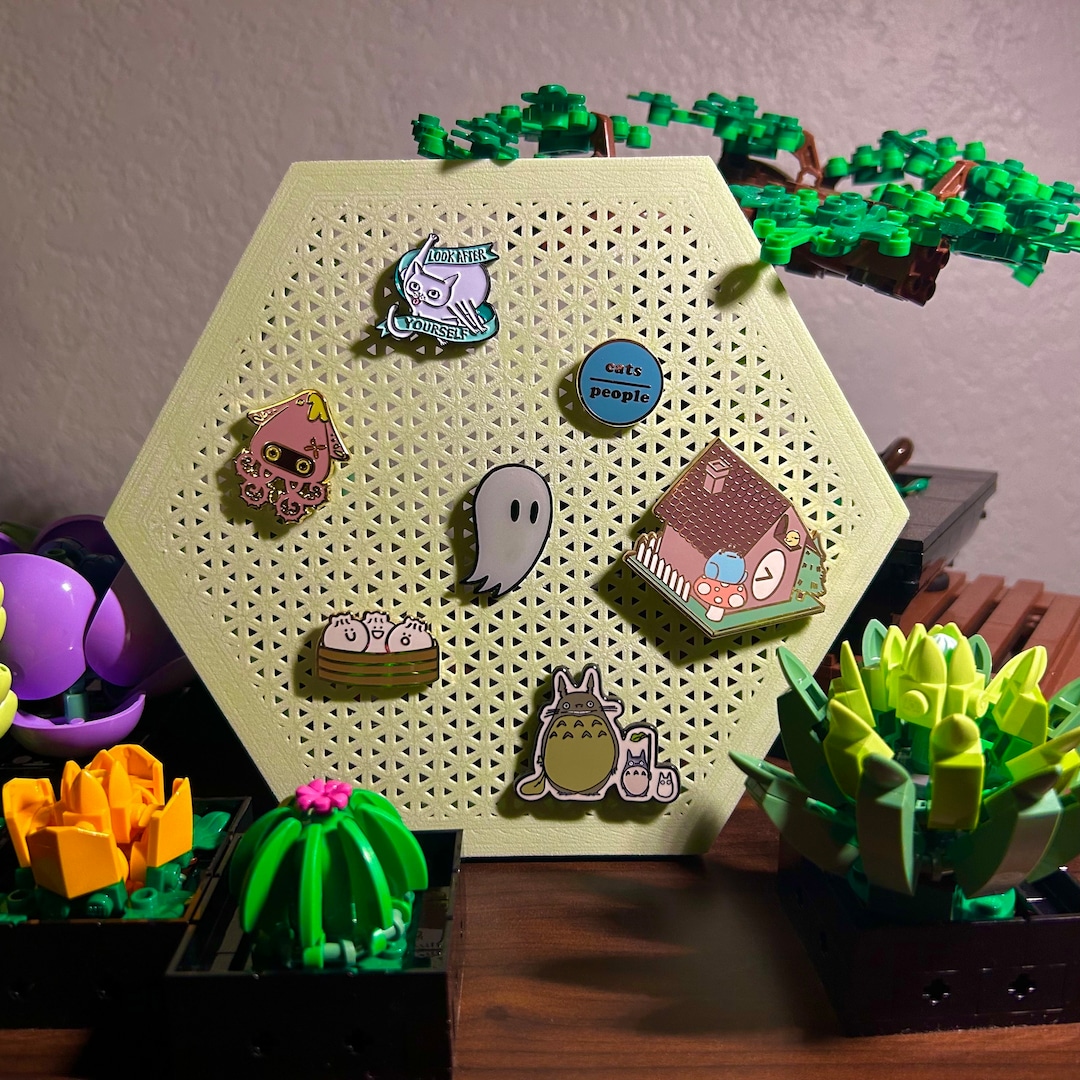 Pin Board HEXAGON 3D Printed Colored Filament for Enamel - Etsy
