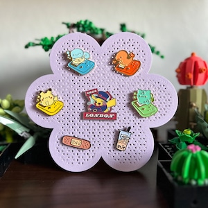 Pin Board (FLOWER) | 3D Printed Colored Filament | for Enamel Pins ...