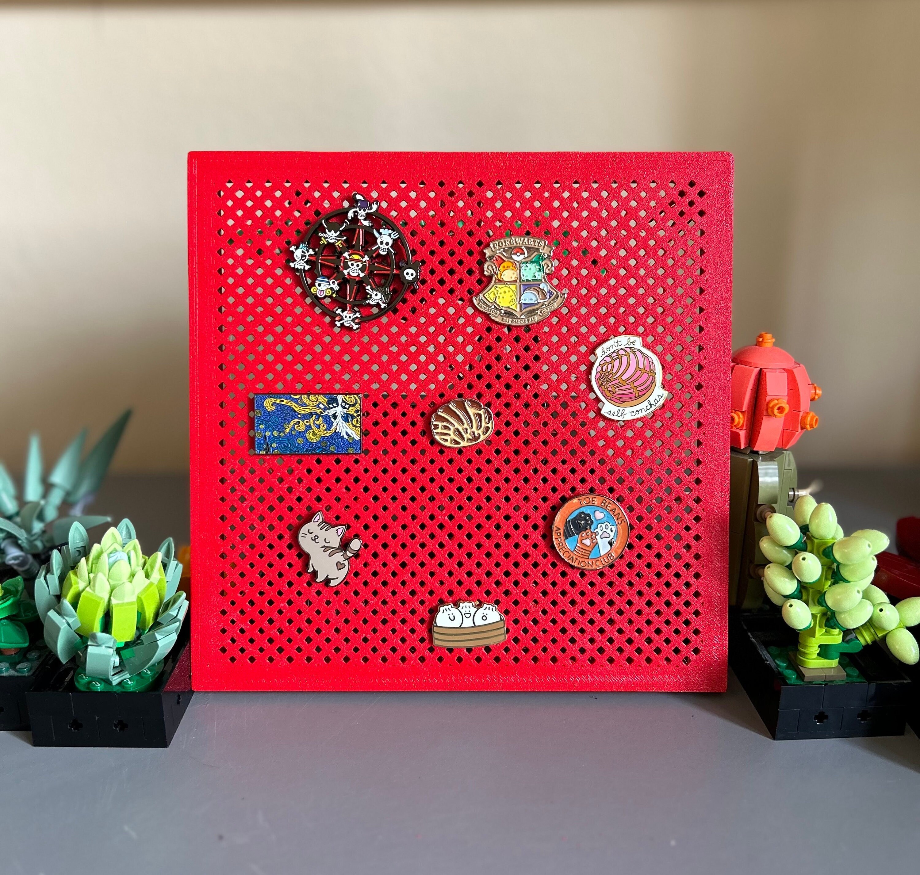 Pin Board (square) | 3D Colored Printed | for Enamel Pins | More Shapes ...