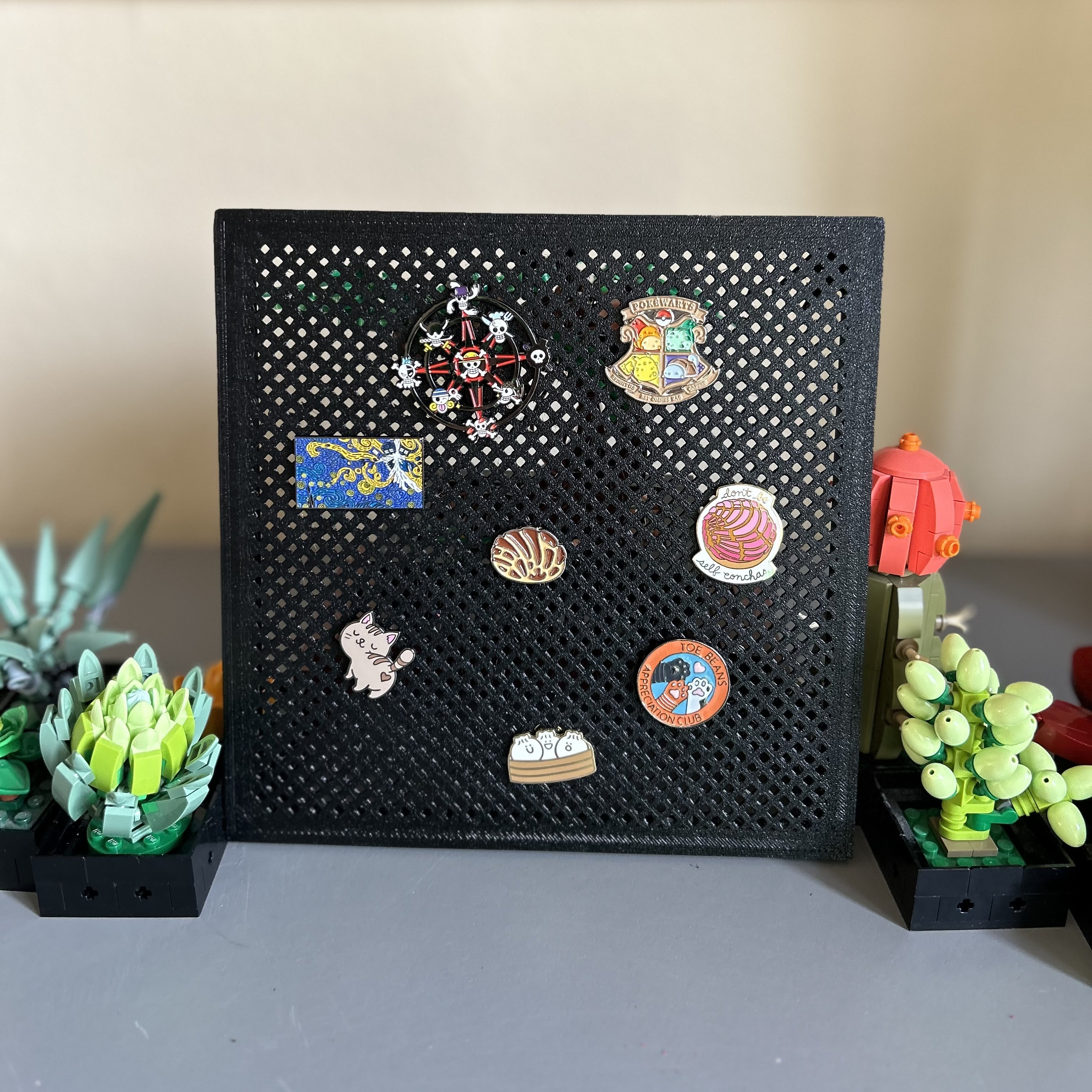 Pin Board (square) | 3D Colored Printed | for Enamel Pins | More Shapes ...