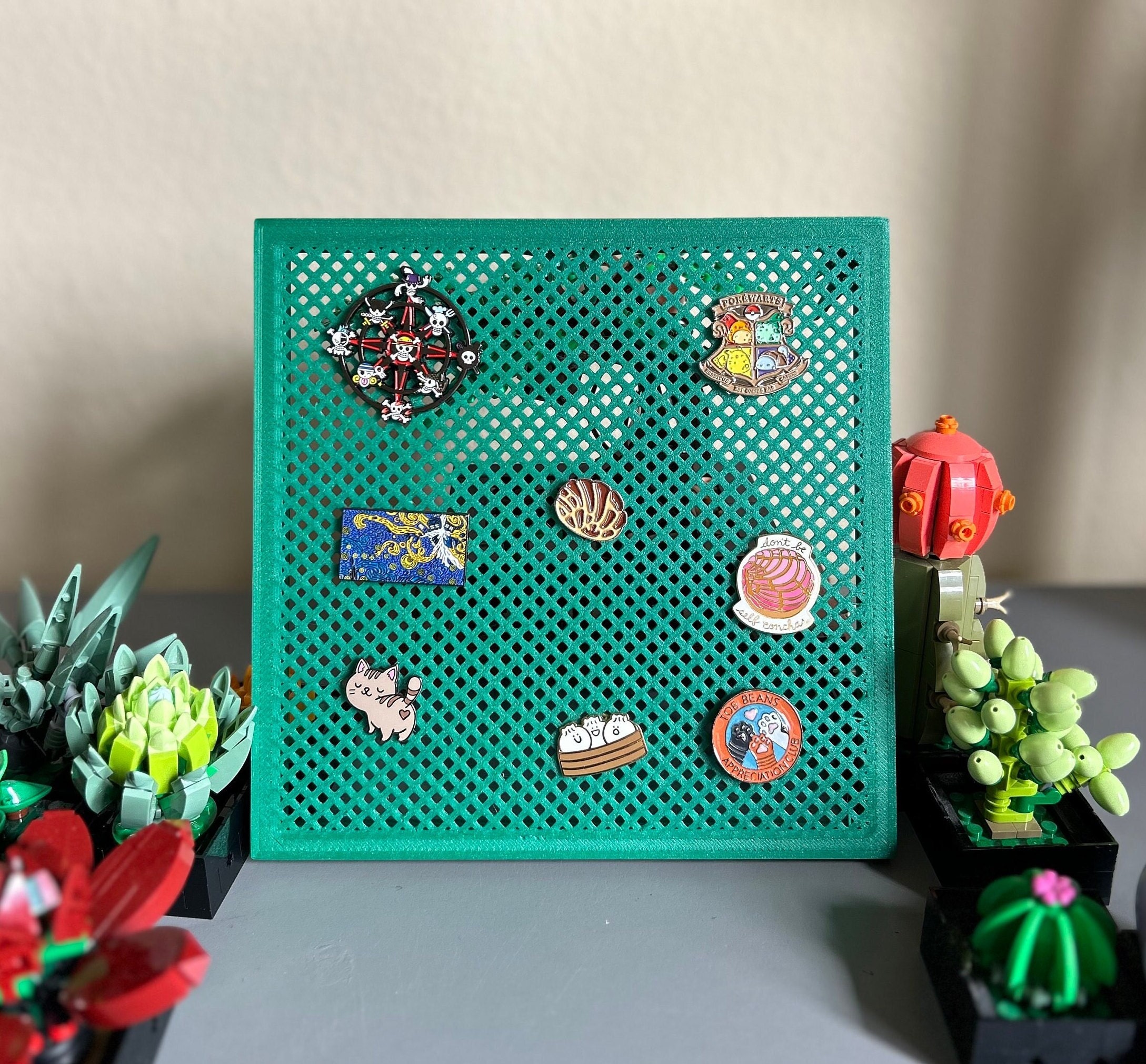 Pin Board (square) | 3D Colored Printed | for Enamel Pins | More Shapes ...