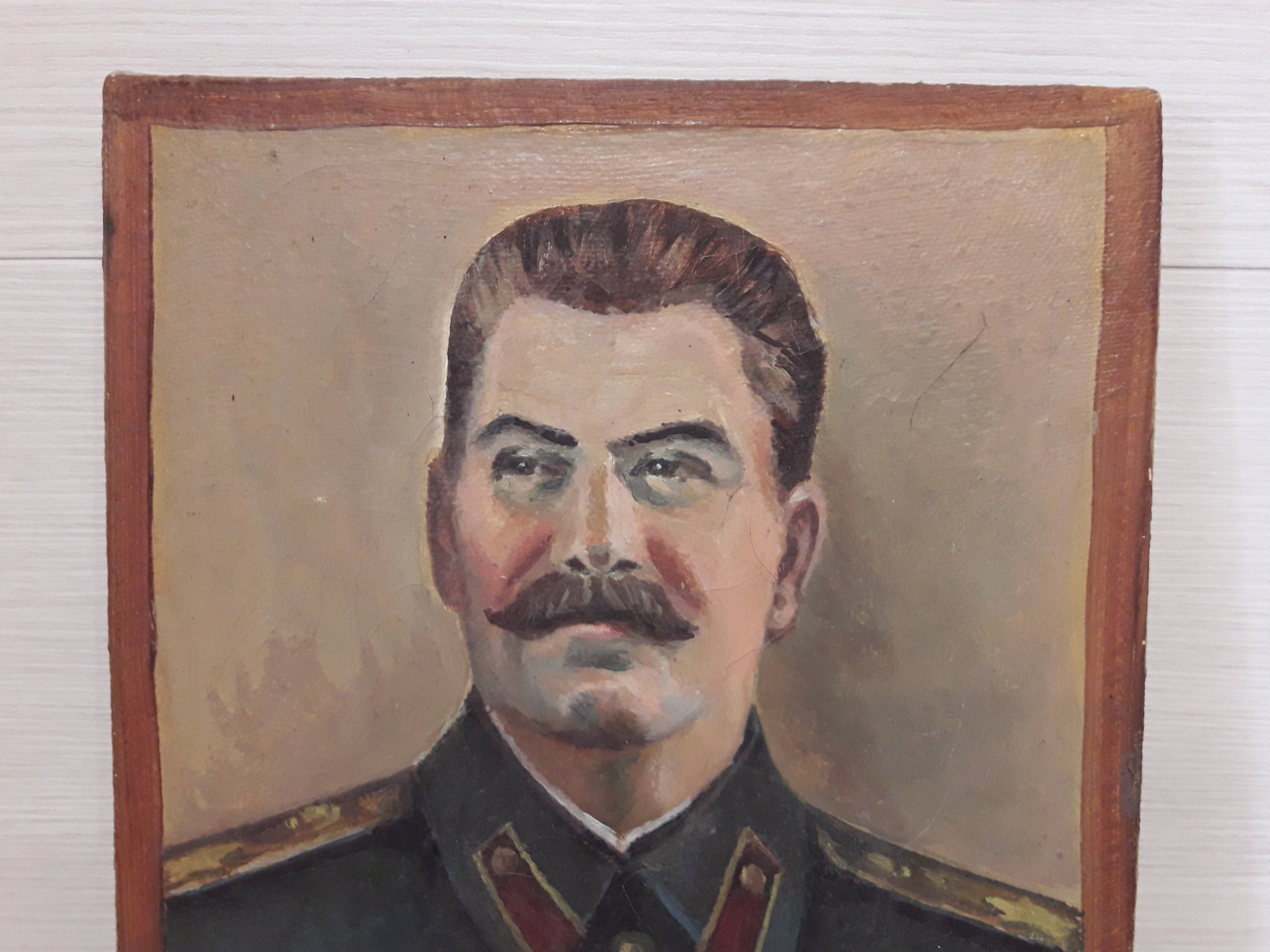 Soviet antique painting Joseph Stalin. USSR very old rare. | Etsy