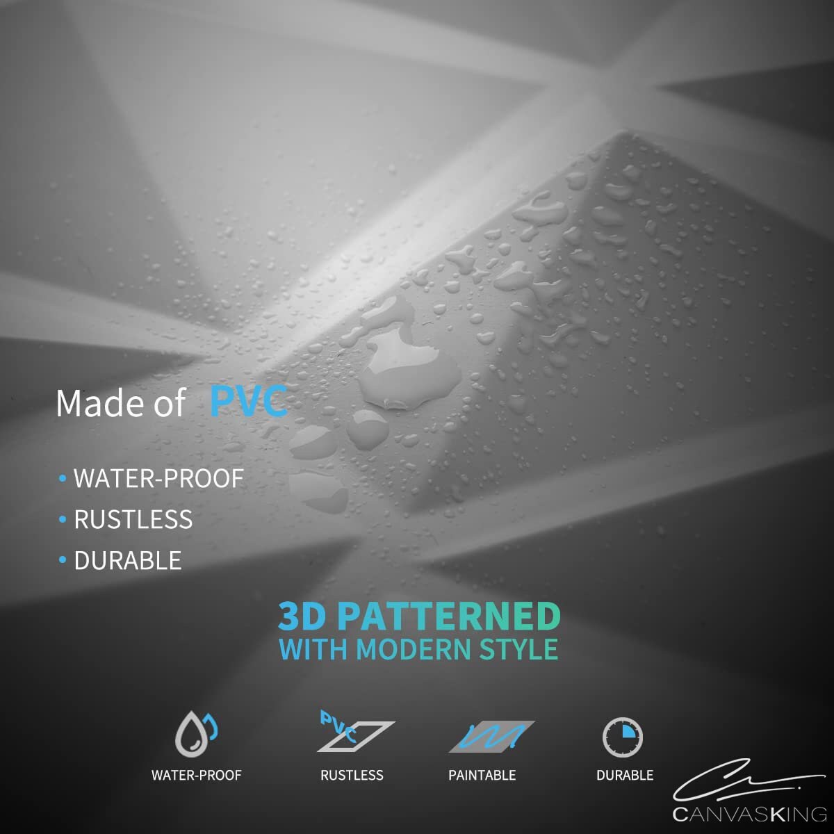 1pcs 3D Gaming Setup Panels 50cm X50cm Self-adhesive Tile White/black ...