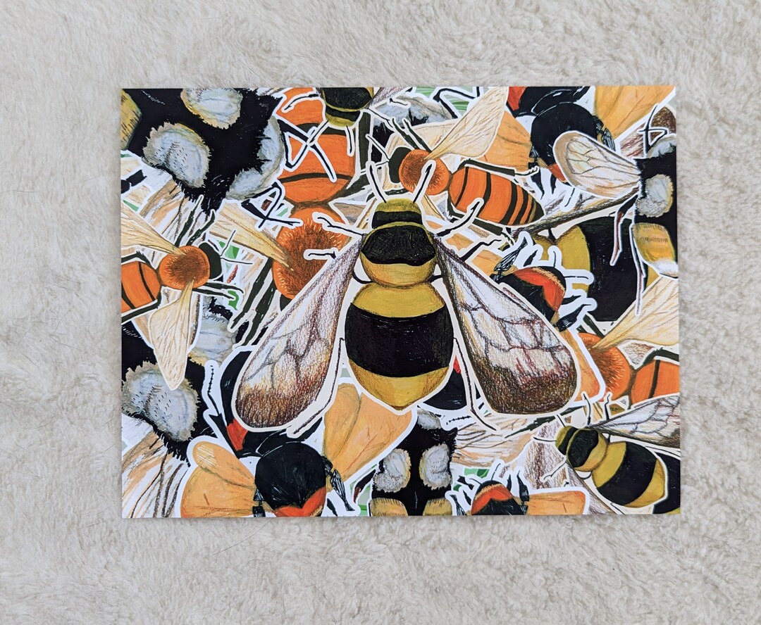 Social Bees - Original Art Print - Etsy